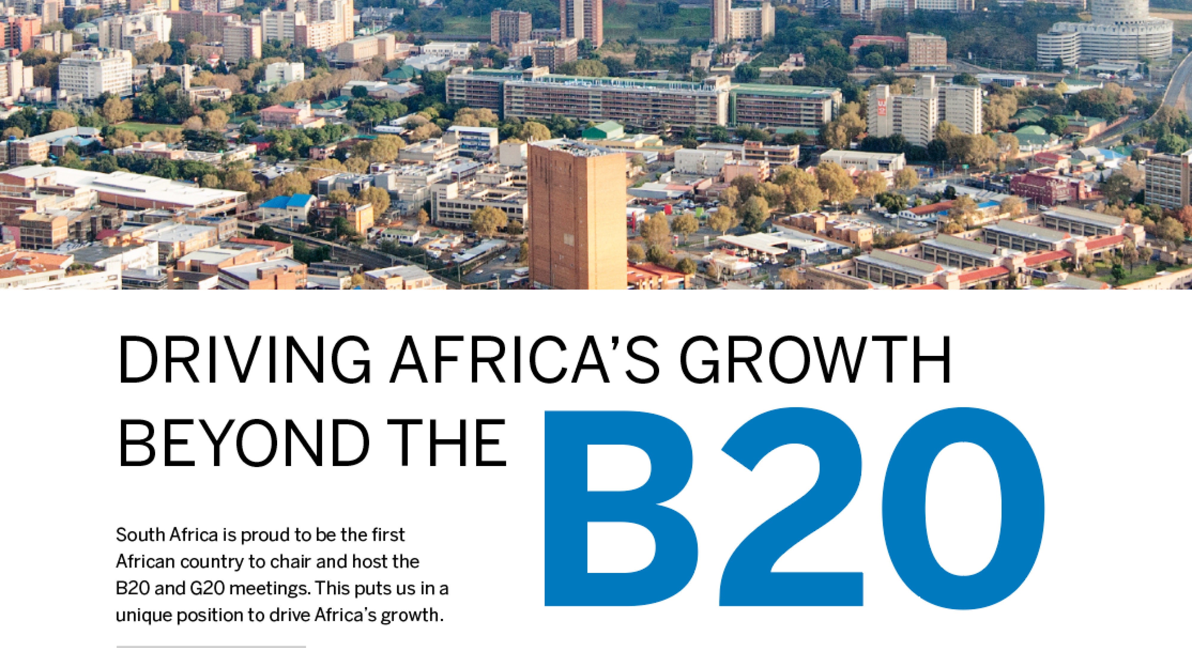 Driving Africa's growth beyond the B20 | Blue Magazine Vol 3